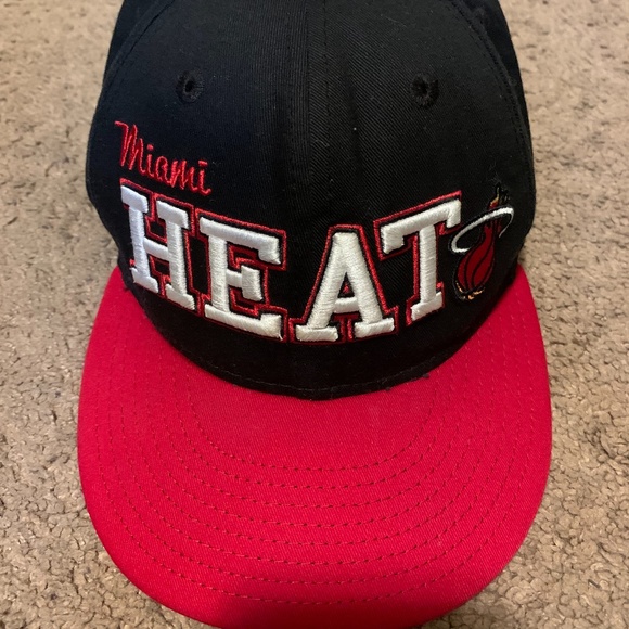 New Era | Accessories | Miami Heat Hard Wood Classic Snapback Hat ...